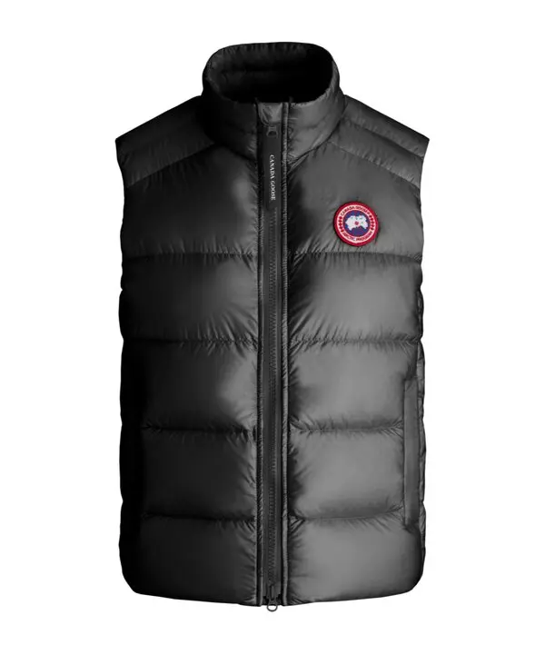 Canada Goose Logo Patch Zip-up Padded Gilet - Black