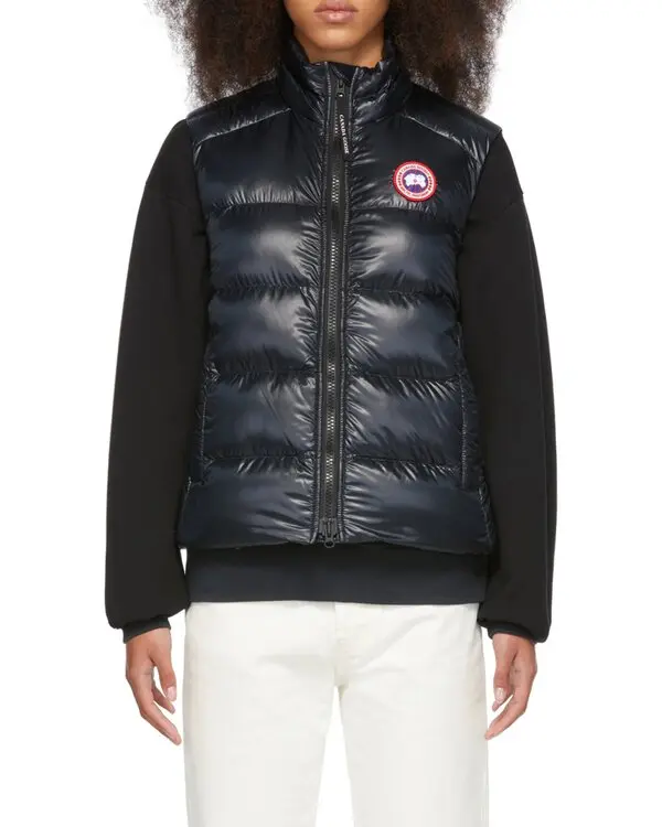 Canada Goose Logo Patch Zip-up Padded Gilet - Black