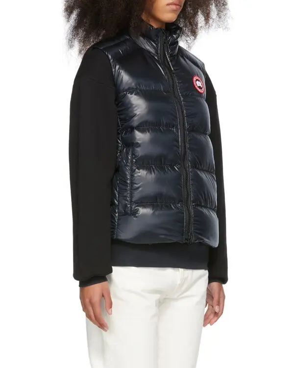 Canada Goose Logo Patch Zip-up Padded Gilet - Black