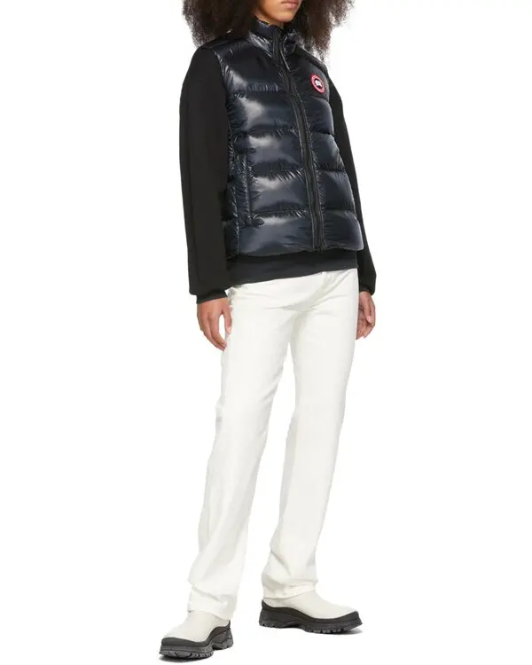 Canada Goose Logo Patch Zip-up Padded Gilet - Black