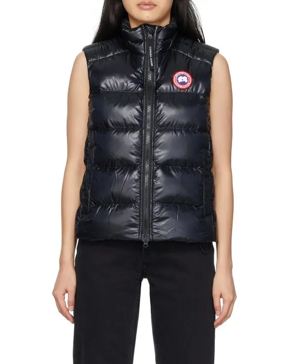 Canada Goose Logo Patch Zip-up Padded Gilet - Black