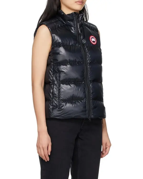 Canada Goose Logo Patch Zip-up Padded Gilet - Black