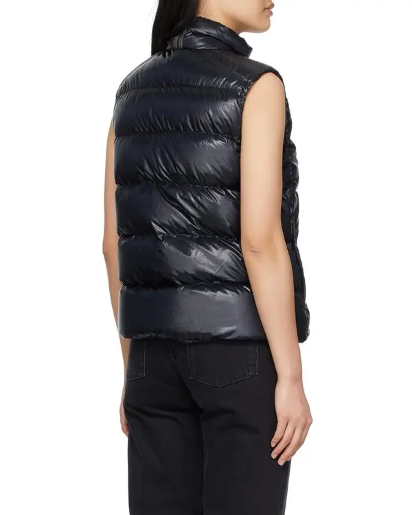 Canada Goose Logo Patch Zip-up Padded Gilet - Black