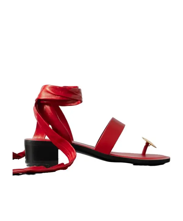 THE ROW Band Embellished Ankle Strap Sandals