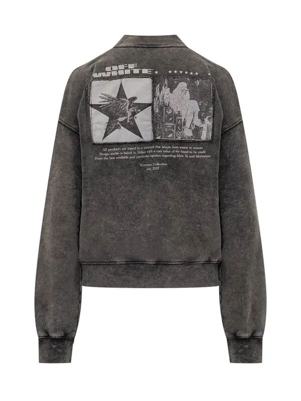 Off-White Logo Printed Long-sleeved Sweatshirt