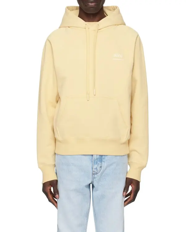 AMI Paris Logo-printed Drawstring Hoodie
