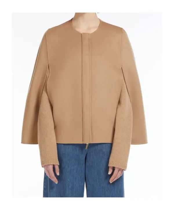 Max Mara Helene Crewneck Cape Jacket