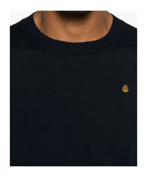 Alexander McQueen Crew Neck Sweater With Embroidered Graphic - Black