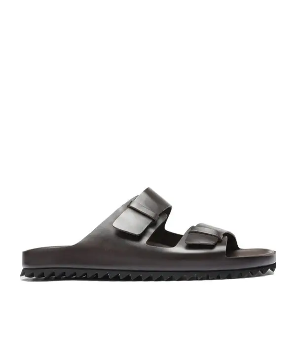 Officine Creative Round-headed Sandals With Double Loop Belt - Brown
