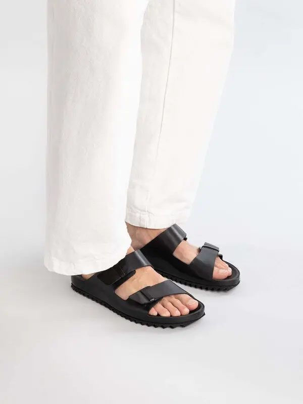Officine Creative Round-headed Sandals With Double Loop Belt