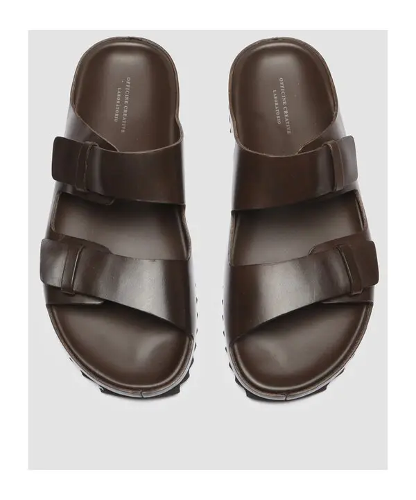 Officine Creative Round-headed Sandals With Double Loop Belt