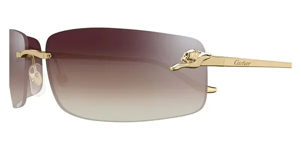 Cartier Rimless Rectangular Sunglasses