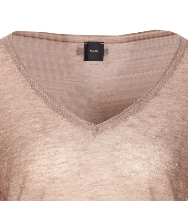 Pinko V-neck Long Sleeve Knitted Jumper