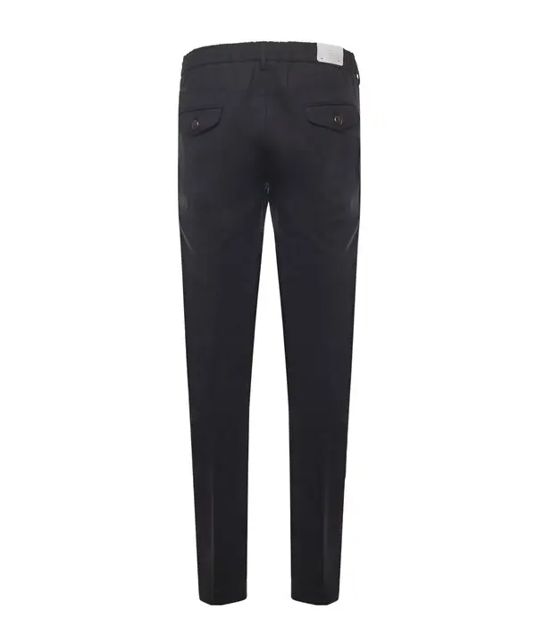Eleventy Drawstring Tapered Pants - Black