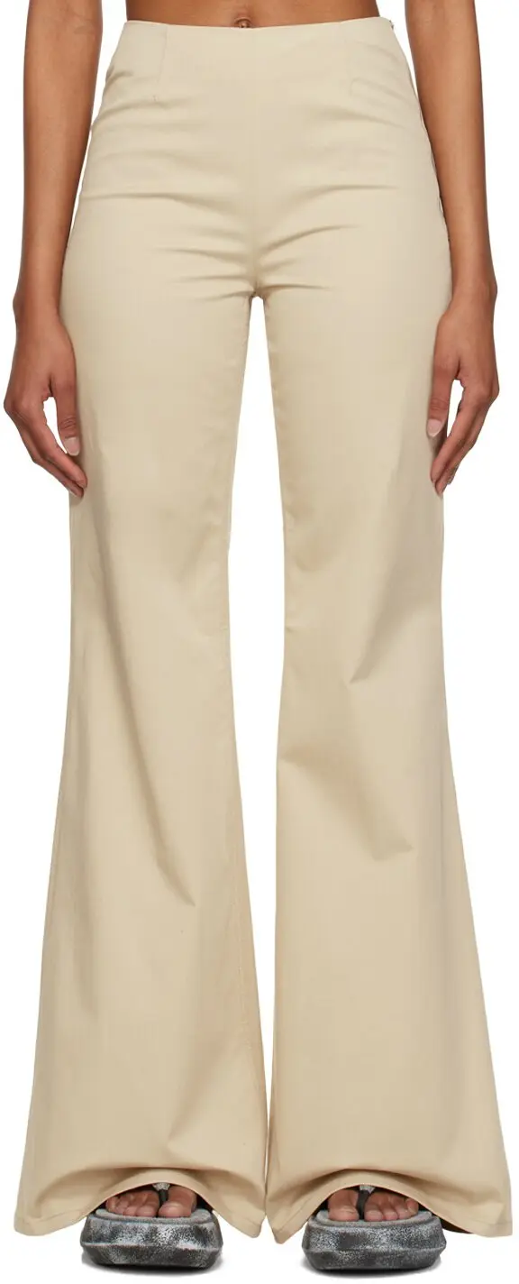 Acne Studios Flared Stretch Cotton Trousers