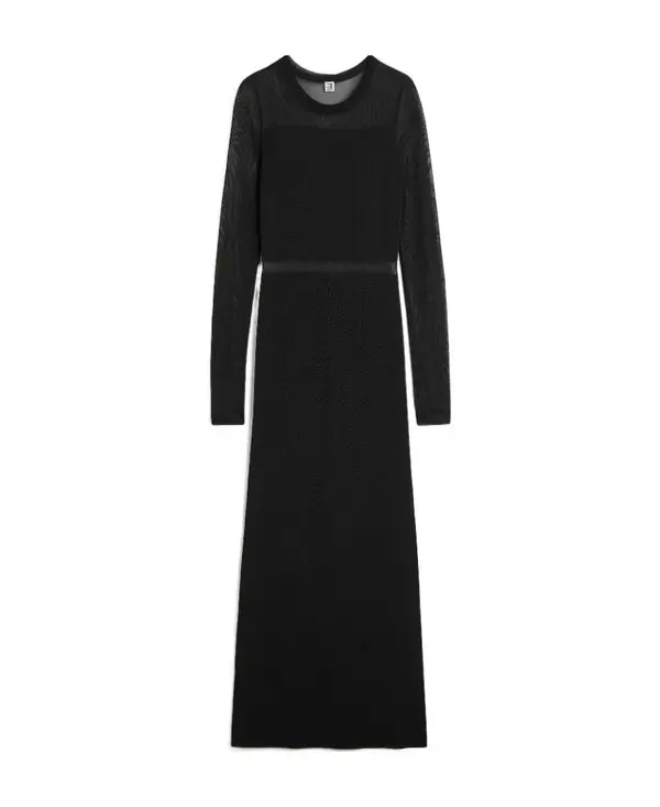 TOTEME Semi-sheer Fine-knit Maxi Dress