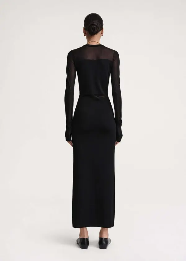 TOTEME Semi-sheer Fine-knit Maxi Dress