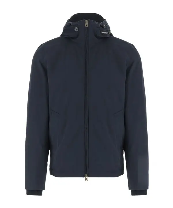 Woolrich Logo Patch Hooded Coat