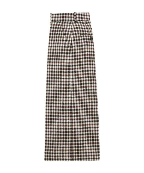 Saint Laurent Checked Mid-rise Culottes