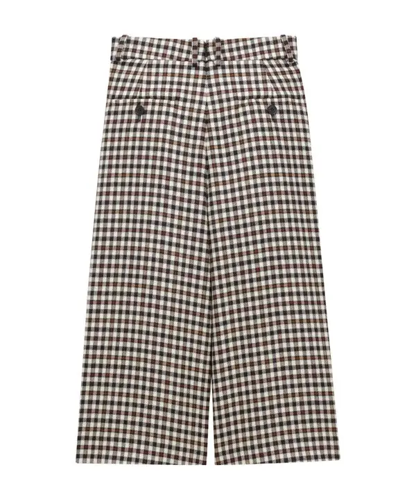 Saint Laurent Checked Mid-rise Culottes