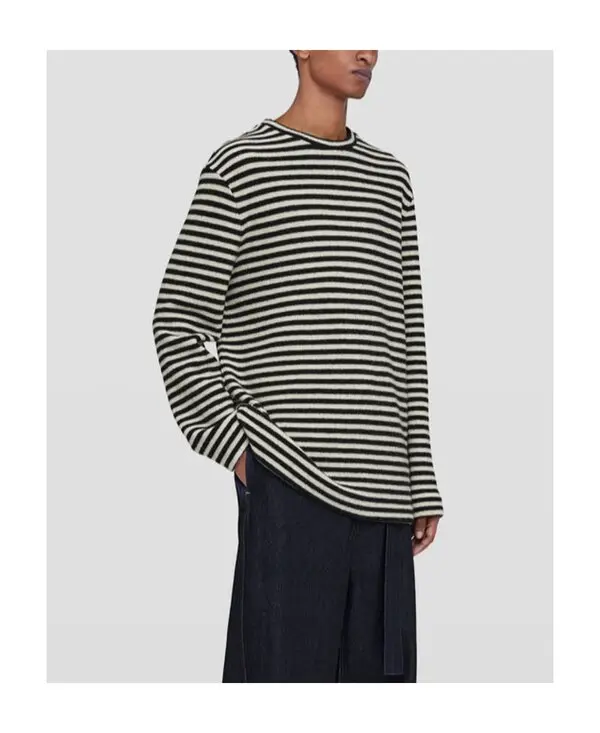 JIL SANDER Striped Long-sleeved T-shirt - Nude