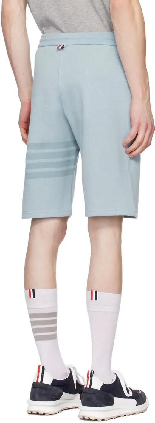 Thom Browne 4-bar Drawstring Track Shorts - Light Blue