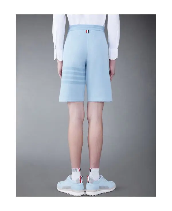 Thom Browne 4-bar Drawstring Track Shorts - Light Blue