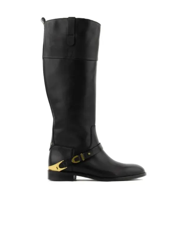GOLDEN GOOSE Charlie Buckled Knee-high Boots - Black