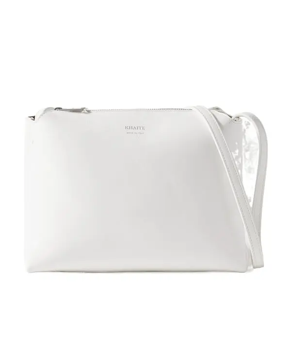 Khaite Lina Medium Logo Shoulder Bag - White
