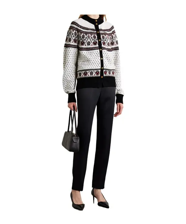Khaite Long-sleeved Knitted Shirt With Patterned Design - White
