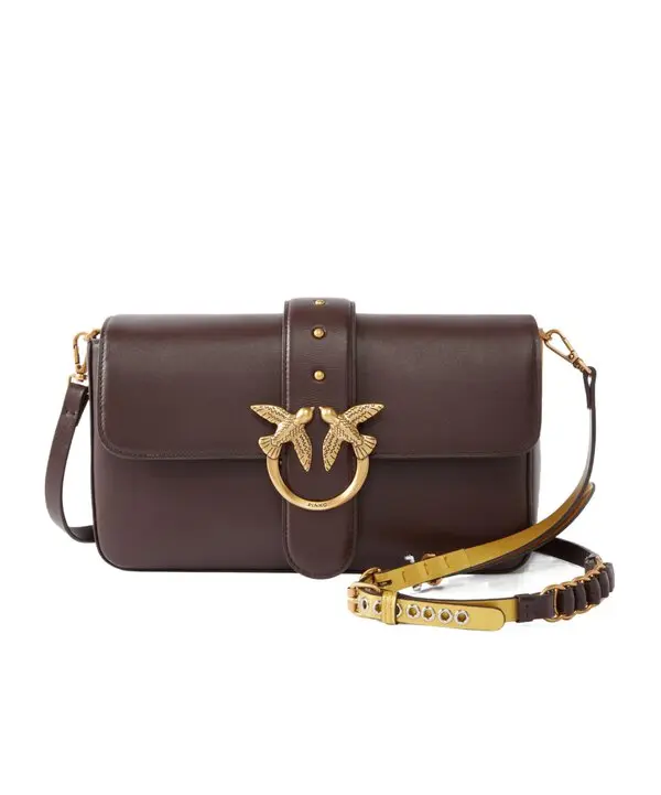 Pinko Love One Slouchy Medium Handbag - Brown