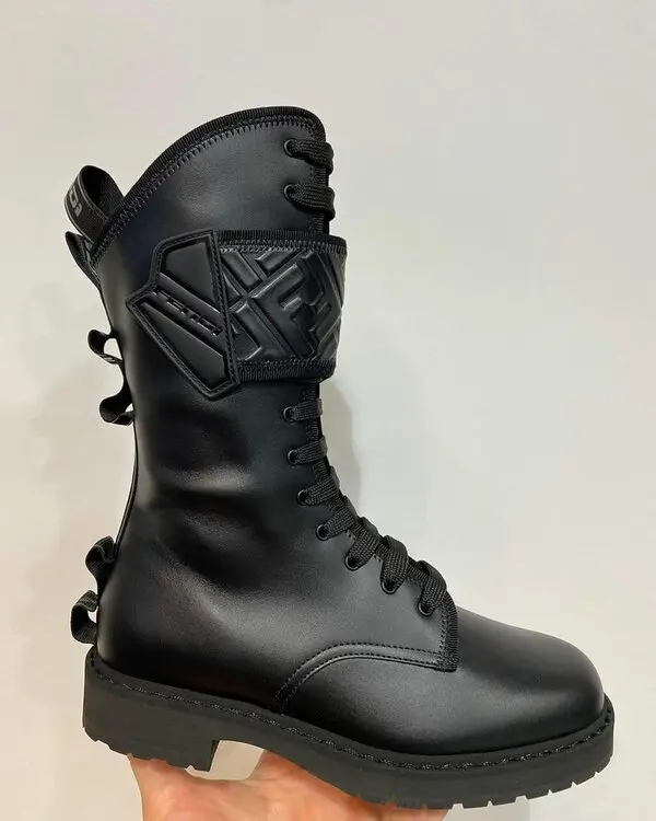 Fendi High Ankle Biker Boots