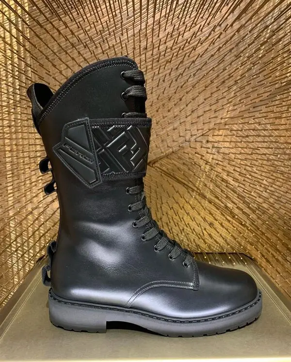Fendi High Ankle Biker Boots