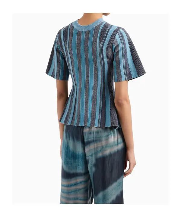 Giorgio Armani Jacquard Short-sleeve Sweater
