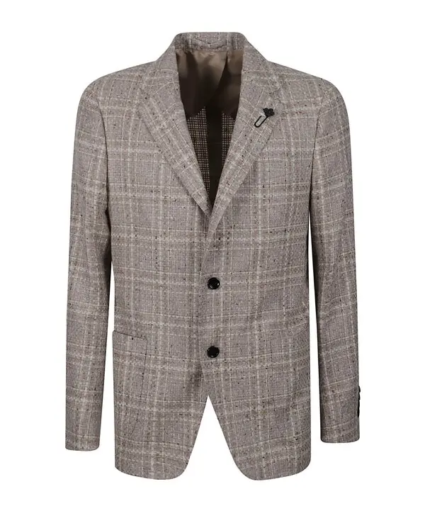 LARDINI Single-breasted Tailored Jacket - Gray