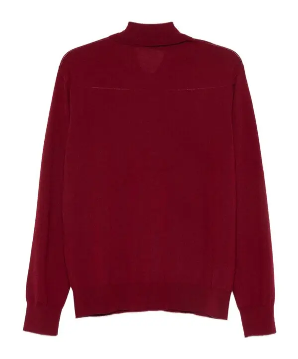 Dries Van Noten Long-sleeved Knitted Polo Shirt