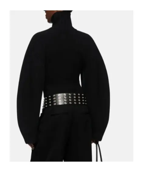 Attico Zip-front Ribbed-knit Cardigan