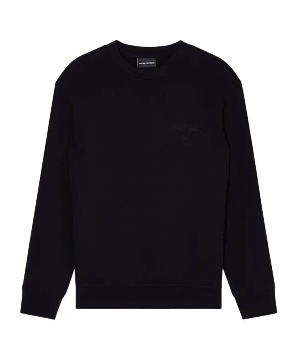Emporio Armani Embroidered Logo Sweatshirt - Black