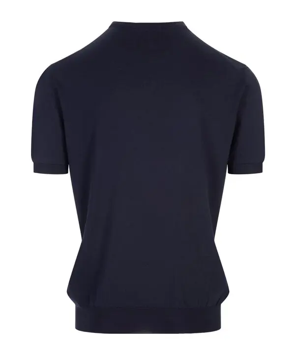 Kiton Short-sleeved Crewneck Knitted T-shirt - Black