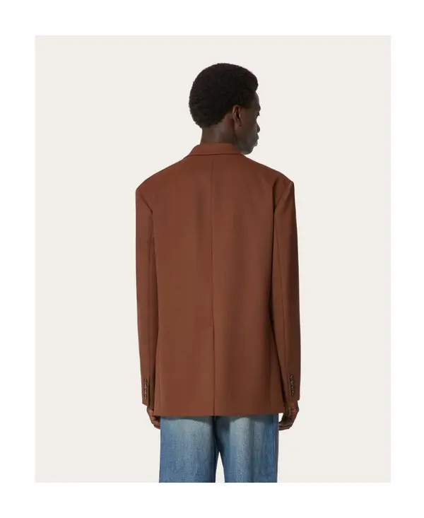 Valentino Garavani Single-breasted Long-sleeved Blazer - Brown