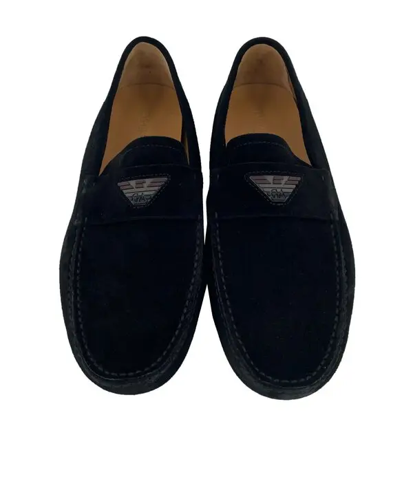 Emporio Armani Suede Logo Loafers