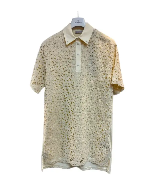 Moncler Short-sleeved Lace Polo Shirt