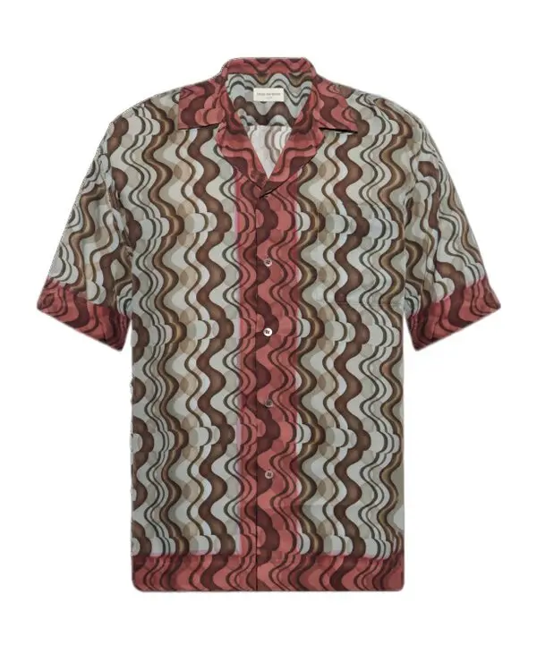 Dries Van Noten Pattern-printed Short-sleeved Shirt - Gray