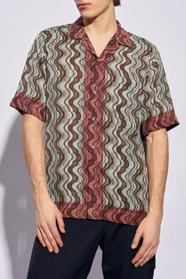 Dries Van Noten Pattern-printed Short-sleeved Shirt - Gray