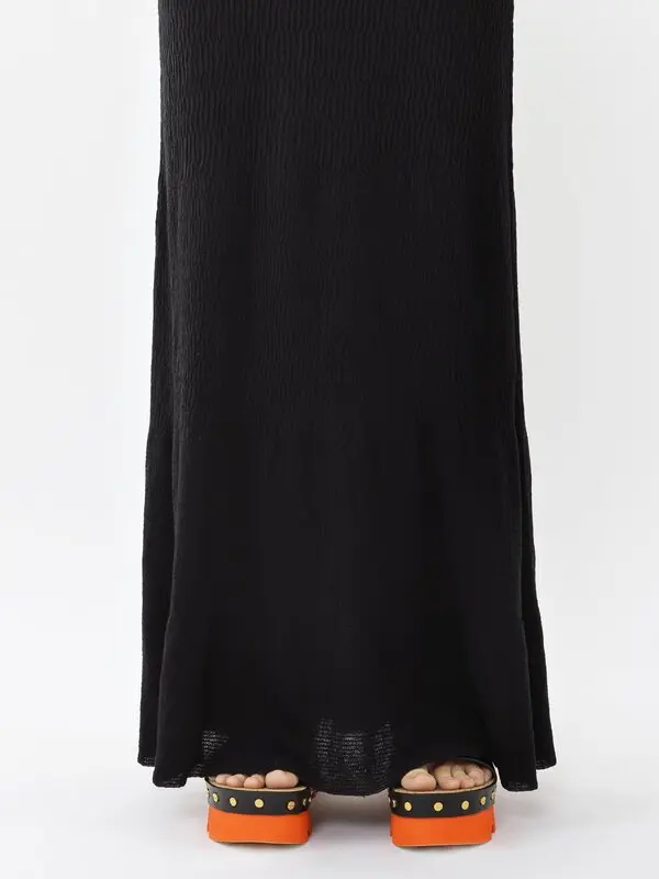 Chloé Crinkled-effect Cut-out Maxi Dress - Black