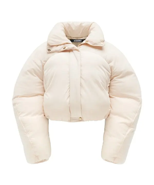Jacquemus Funnel Neck Padded Jacket - White