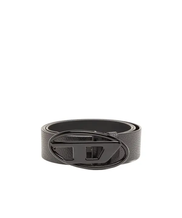 DIESEL® B-1dr Logo Buckle Belt - Black