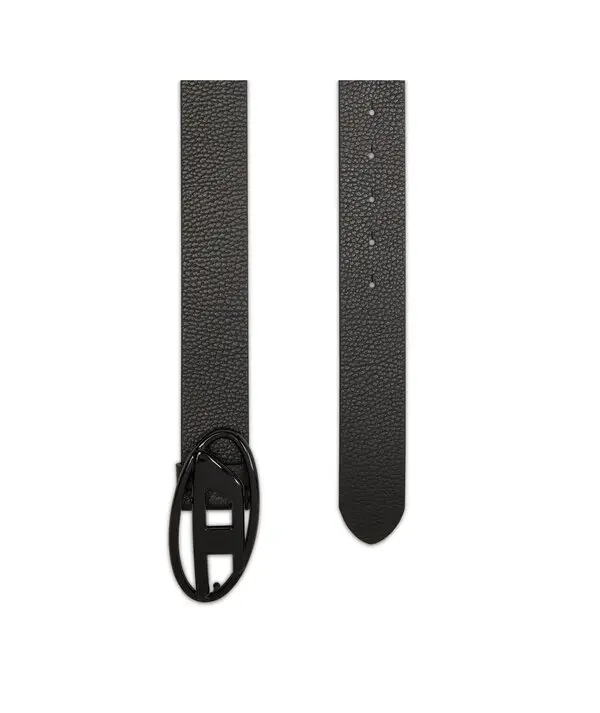 DIESEL® B-1dr Logo Buckle Belt - Black