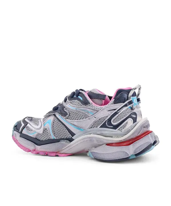 Balenciaga Runner 2 Lace-up Sneakers - Gray/blue/pink