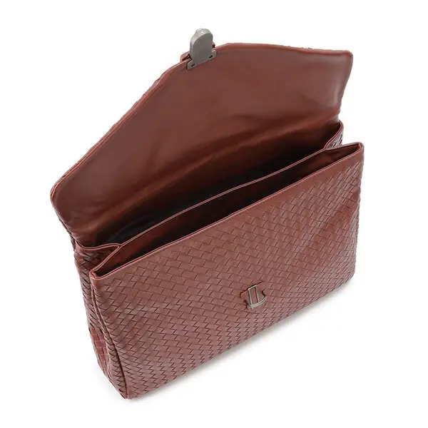 Bottega Veneta Woven Briefcase - Red